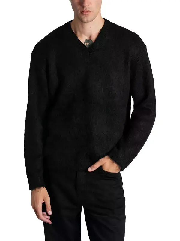 Maison Kitsuné Brushed-finish Sweater - Black