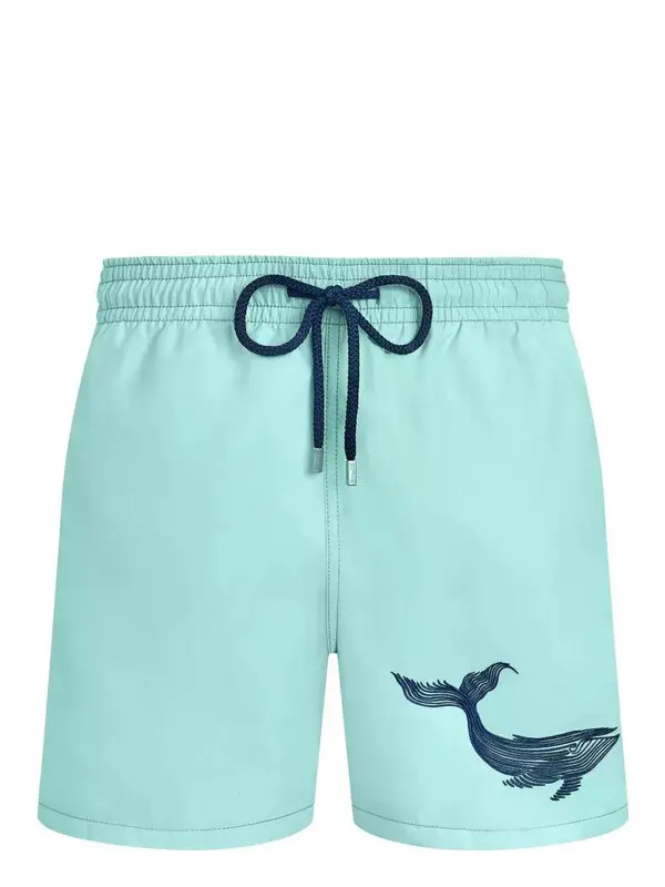 Vilebrequin Whale-embroidered Swim Shorts - Blue