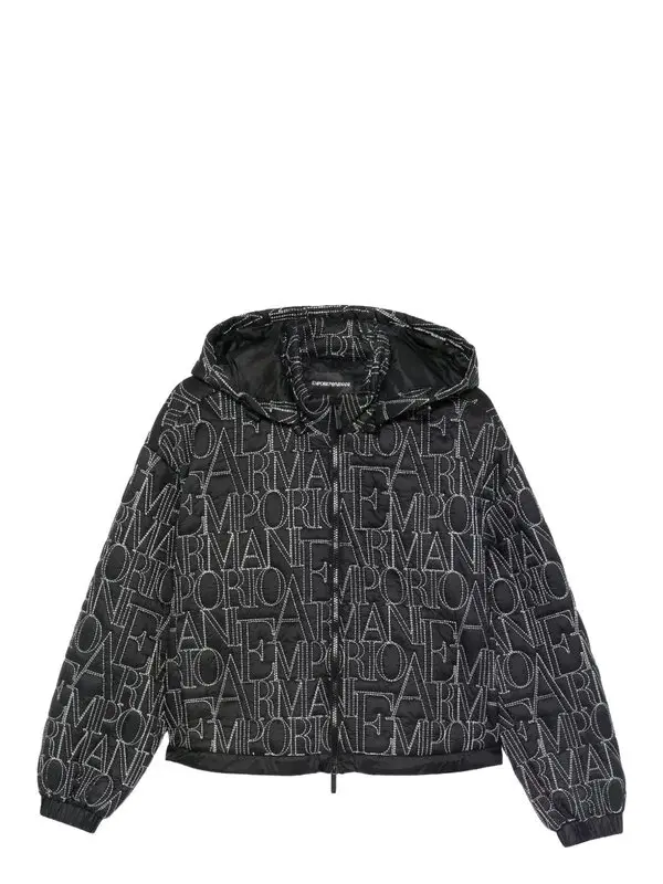 Emporio Armani Logo-quilting Puffer Jacket - Black