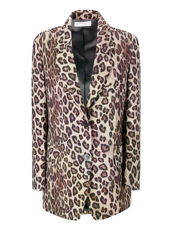 Alberto Biani Leopard-print Blazer - Neutrals