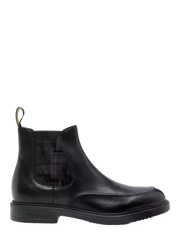 DOUCAL'S Panelled Leather Chelsea Boots - Black