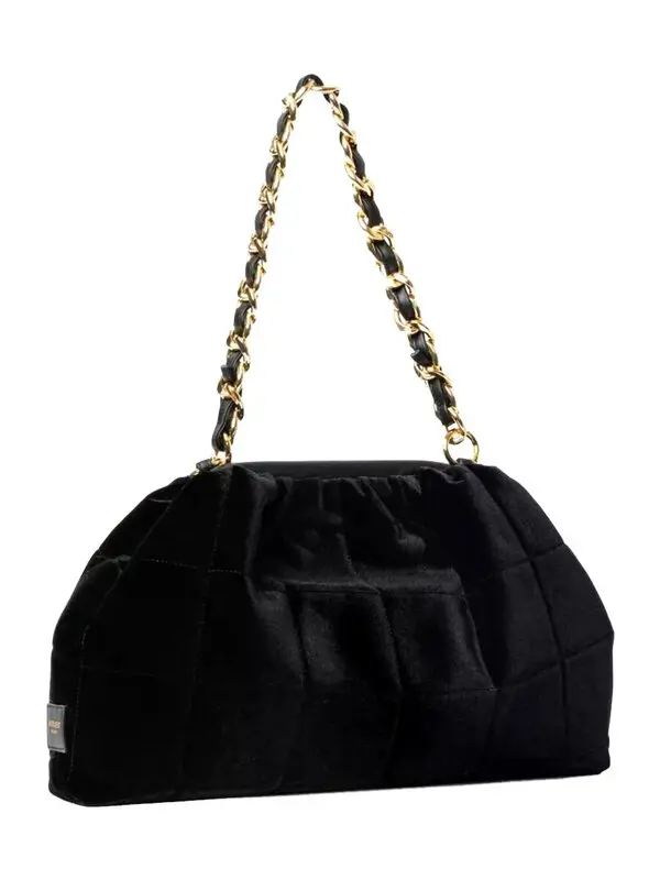 AVENUE 67 Puffy Chain Shoulder Bag - Black