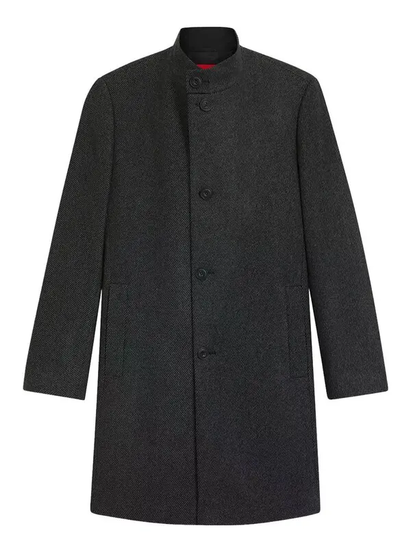 Hugo Buttoned Coat - Grey