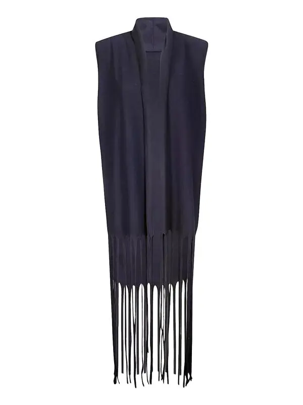 ARCHIVIO B Fringed Hem Sweater - Blue