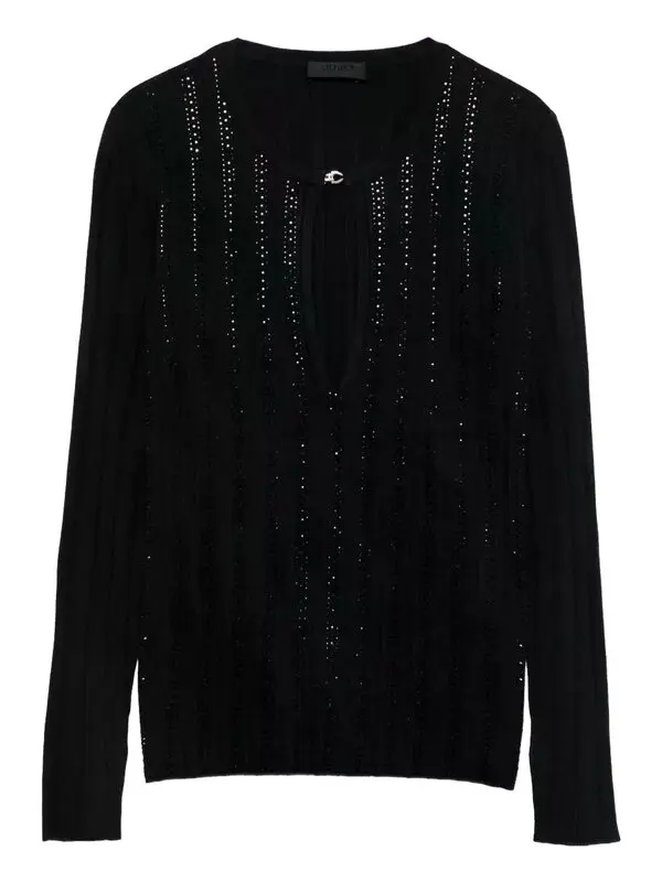 Liu Jo Rhinestone-embellished Keyhole Top - Black