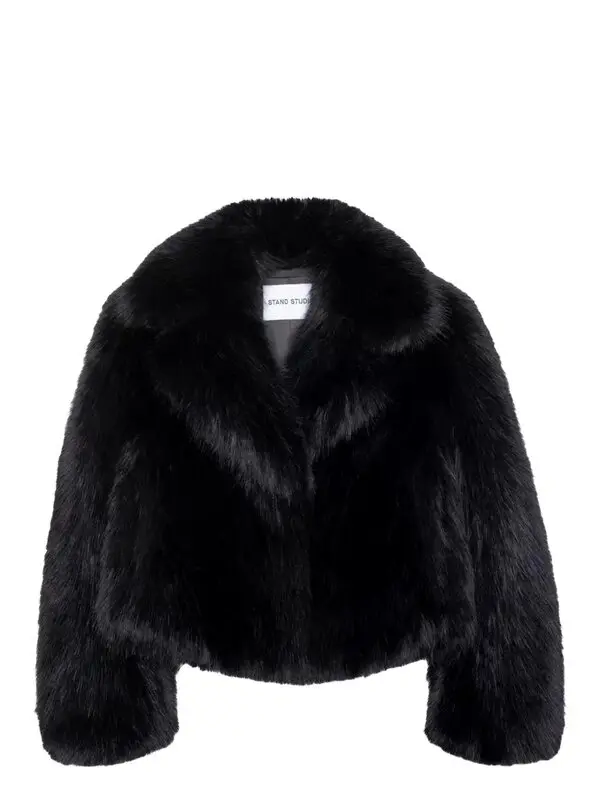 STAND STUDIO Faux-fur Jacket - Black