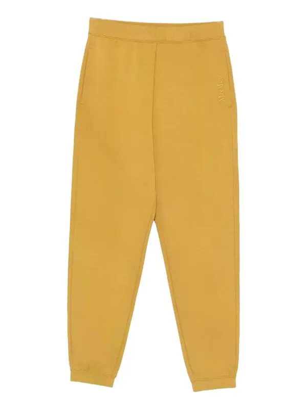 Max Mara Logo-embroidered Track Pants - Yellow