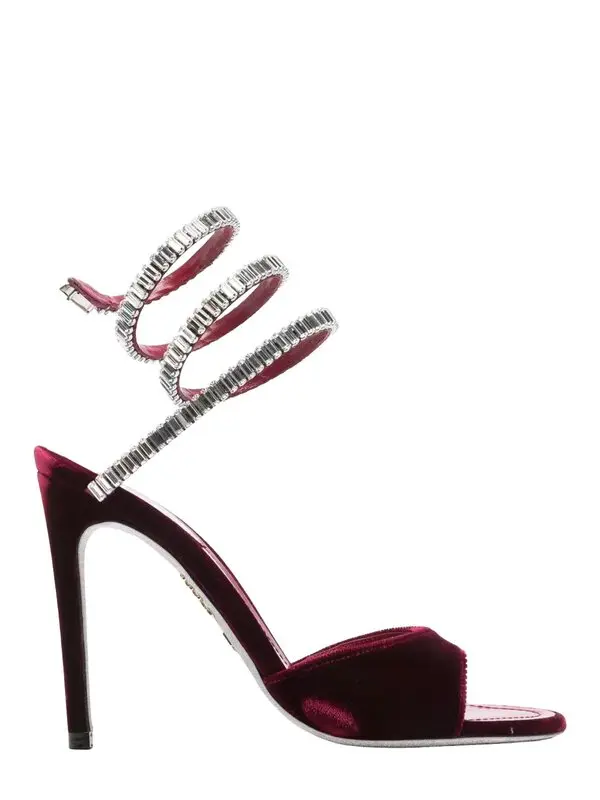 Rene Caovilla 105mm Cleo Spark Sandals - Red