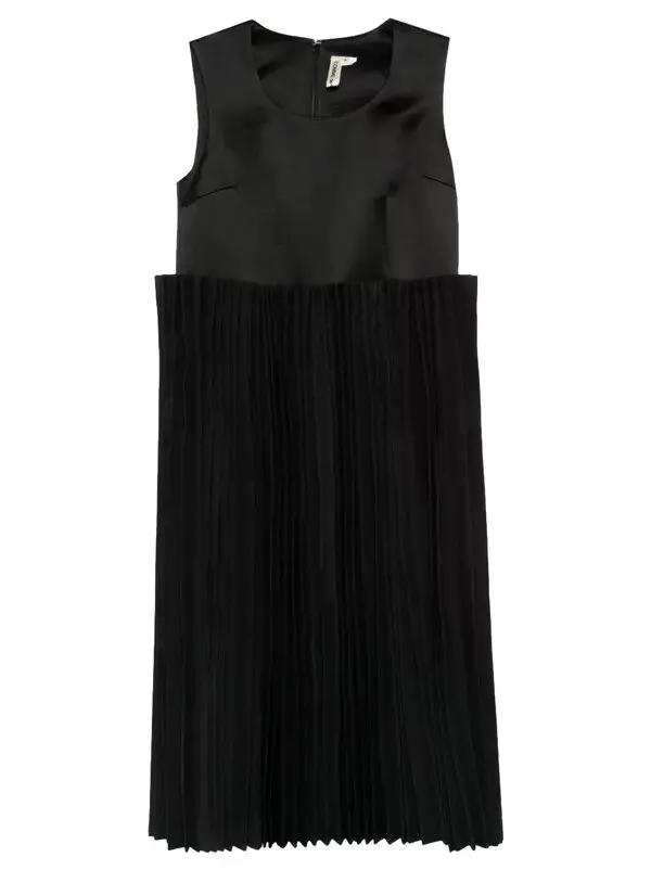 Comme Des Garçons Pleated Sleeveless Dress - Black