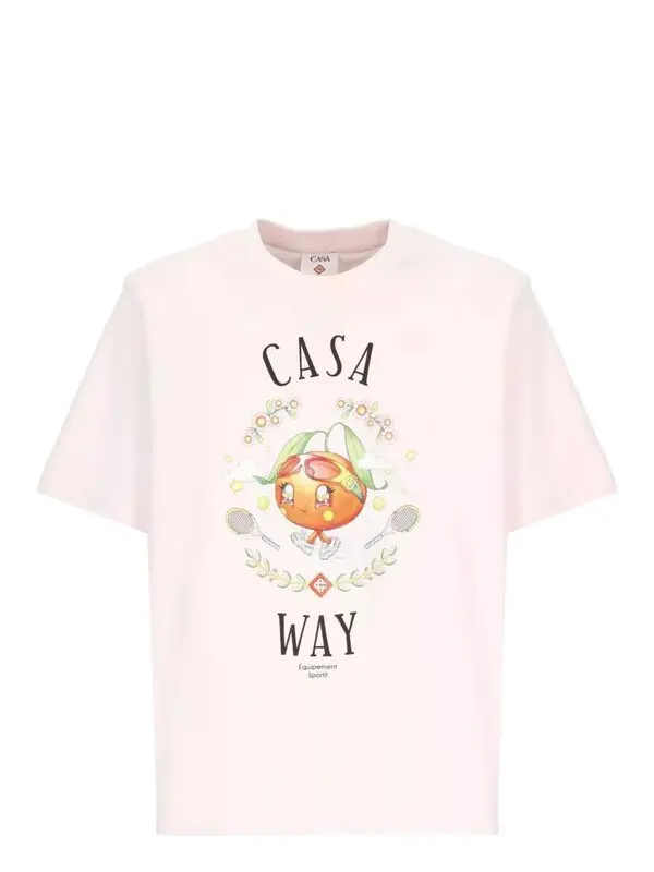 Casablanca Graphic-print Crew-neck T-shirt - Pink