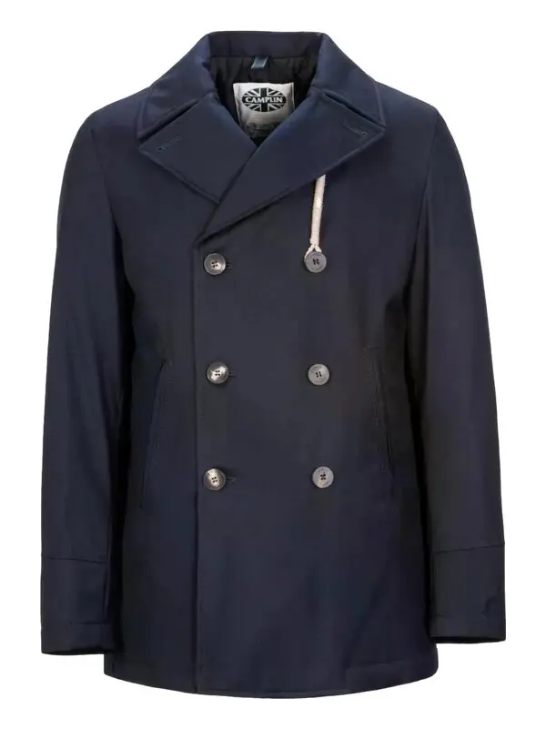 CAMPLIN Button-up Pea Coat - Blue