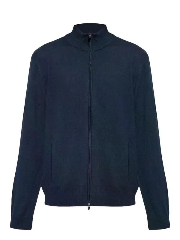 Emporio Armani Zip Cardigan - Blue