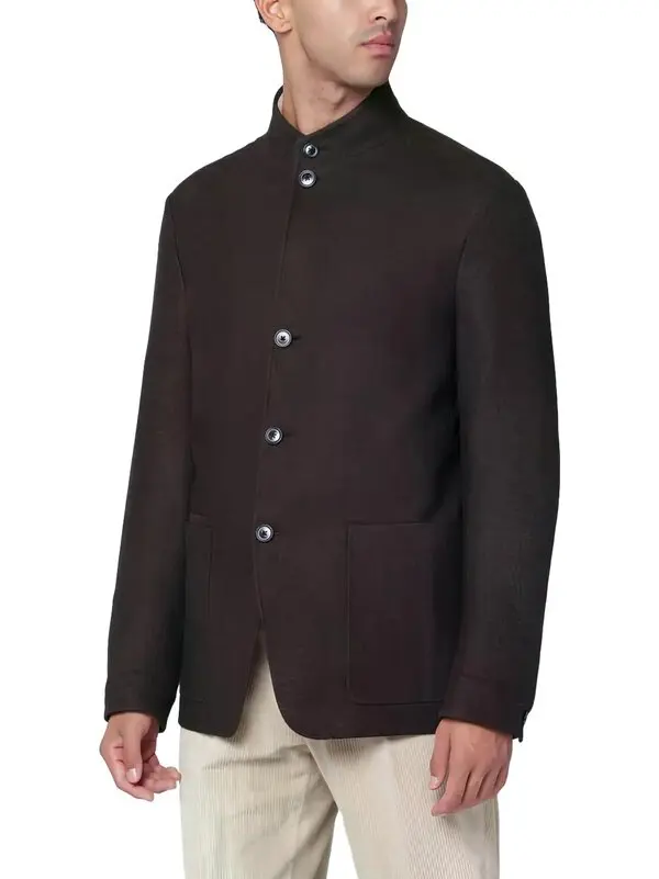 Zegna Chore Ii Stand-up Collar Jacket - Brown