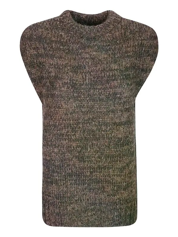 THIBAULT VAN DER STRAETE Sleeveless Alpaca Wool Pullover - Brown