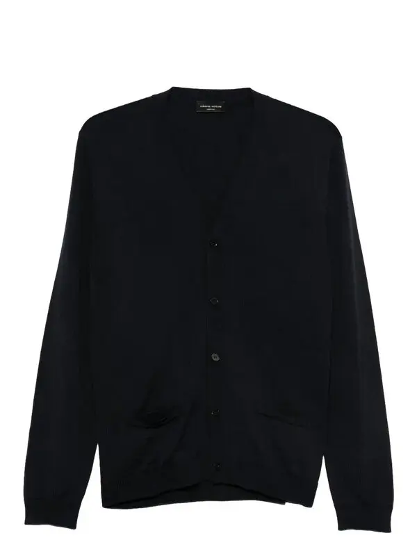 ROBERTO COLLINA V-neck Cardigan - Blue