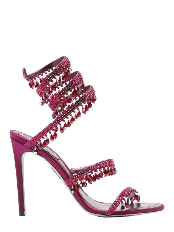 Rene Caovilla 105mm Chandelier Embellished Sandals - Purple