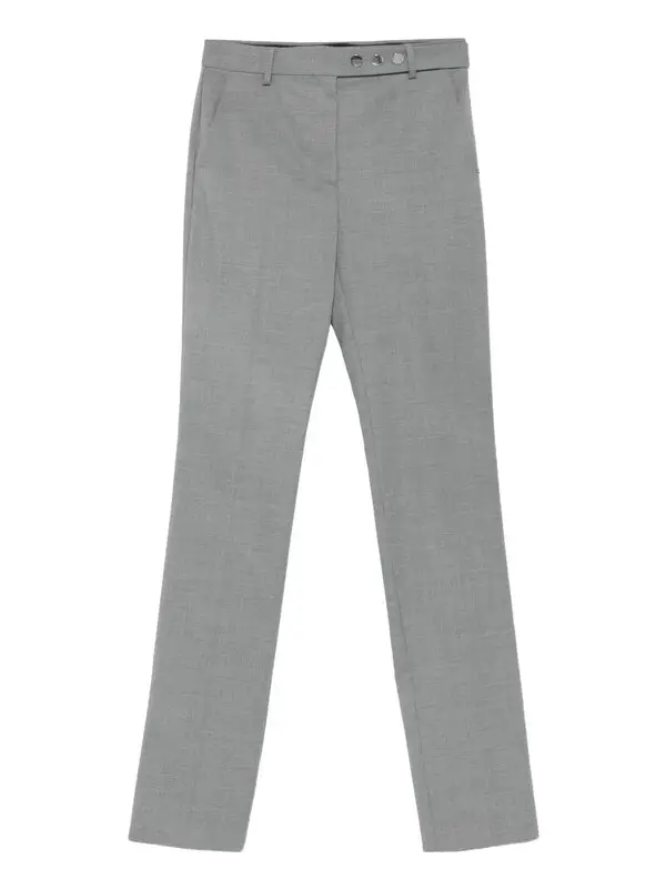 Sportmax Virgin Wool Straight-leg Trousers - Grey