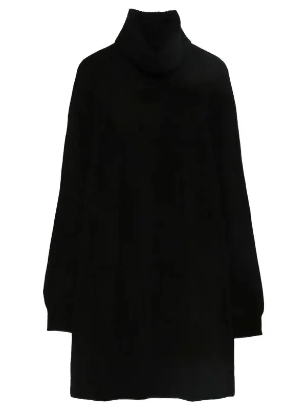 Liu Jo Wool Turtleneck Dress - Black