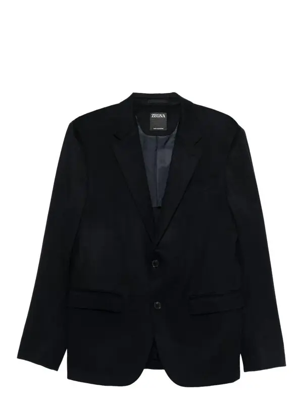 Zegna Buttoned Cashmere Jacket - Blue