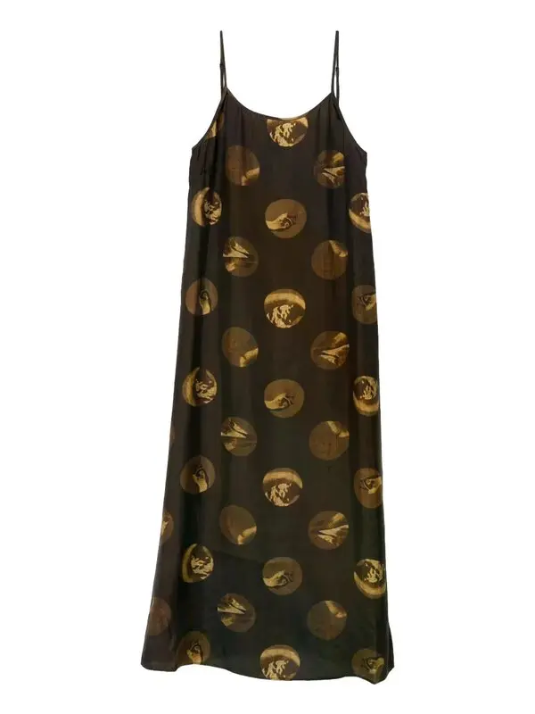 UMA WANG Patterned Dress - Brown