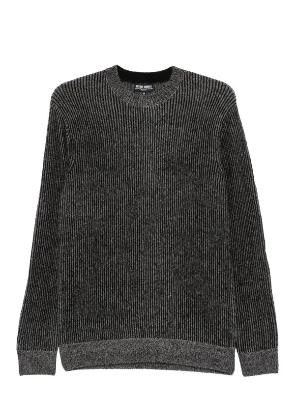 ANTONY MORATO Striped Ribbed-knit Jumper - Black