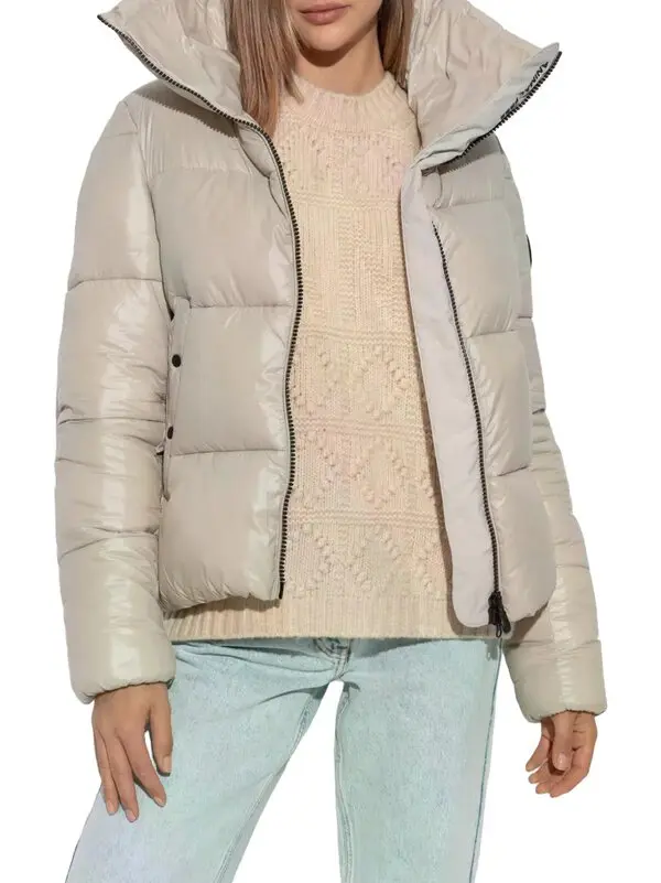 SAVE THE DUCK Isla High-neck Quilted Jacket - Neutrals
