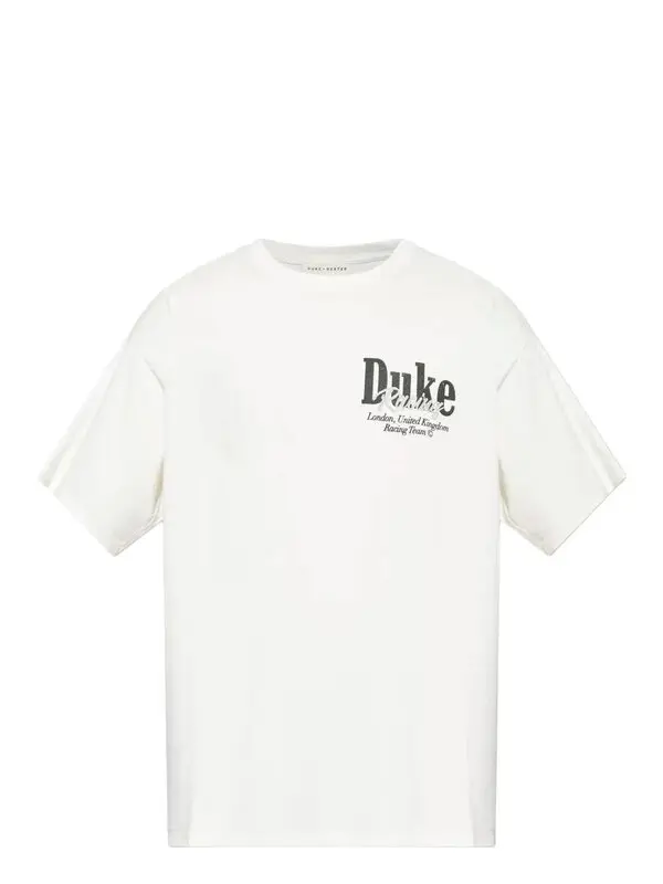 DUKE + DEXTER Logo-print T-shirt - Neutrals