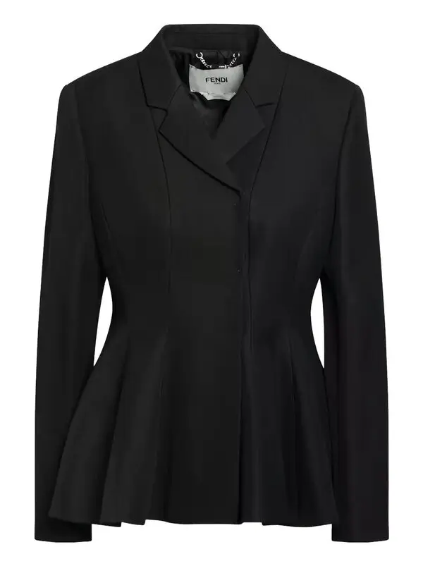 Fendi Single-breasted Blazer - Black