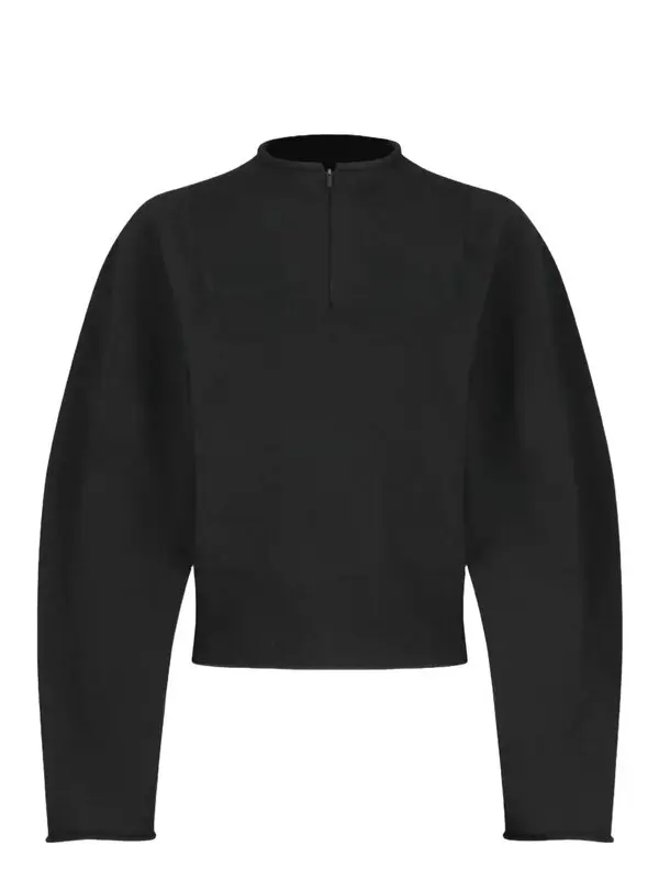 AMOMENTO Half-zip Top - Black