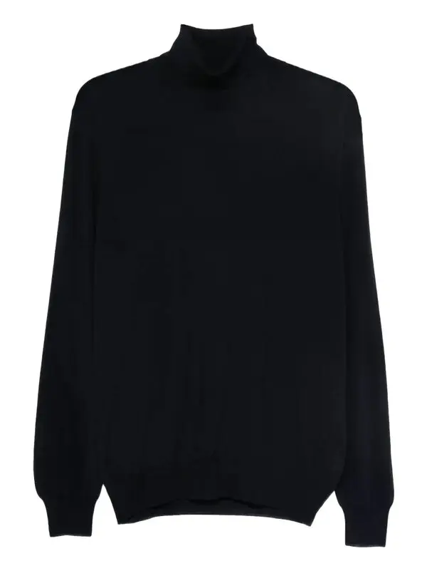 Tagliatore Roll Neck Jumper - Blue