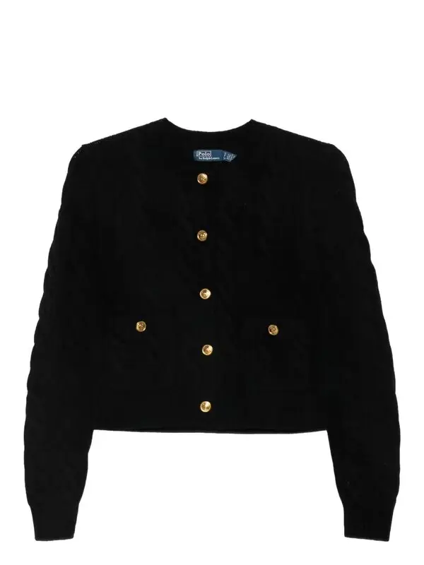 Polo Ralph Lauren Cable-knit Buttoned Cardigan - Black