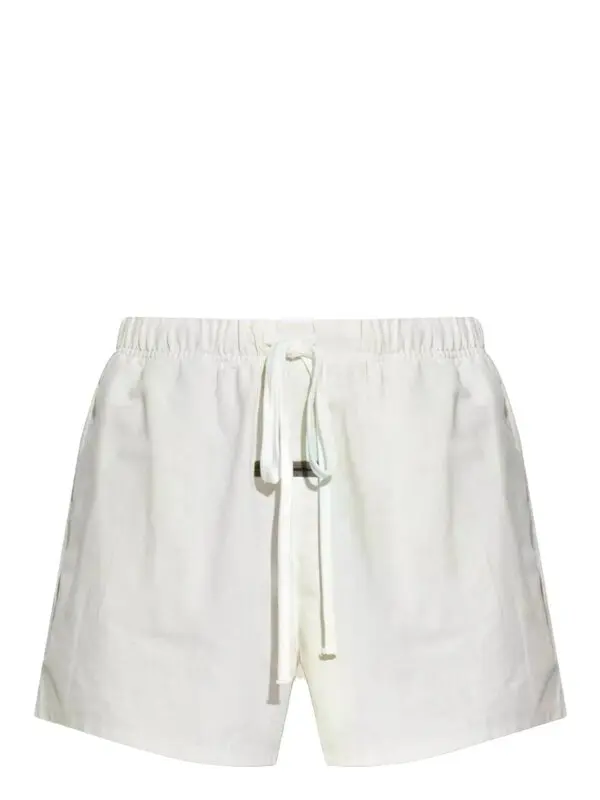 Fear Of God Logo-plaque Drawstring Shorts - White