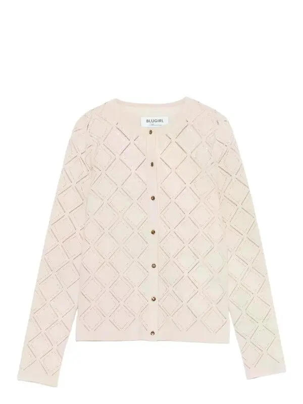 BLUGIRL Diamond-knit Cardigan - Neutrals