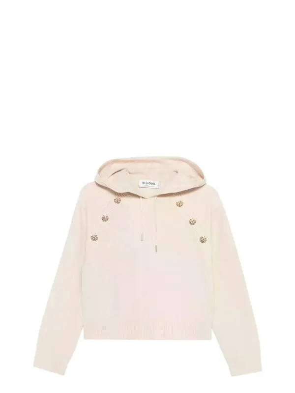 BLUGIRL Button-embellished Hoodie - Neutrals