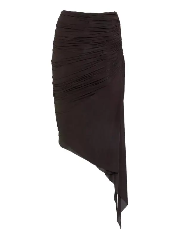 FRANCESCO MURANO Asymmetric Draped Skirt - Brown