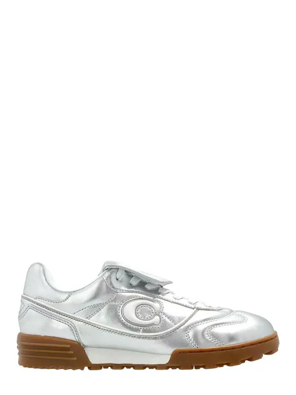 Coach Logo-patch Sneakers - Silver