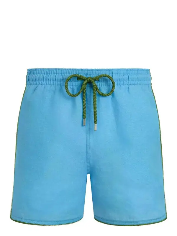 Vilebrequin Piped-trim Swim Shorts - Blue