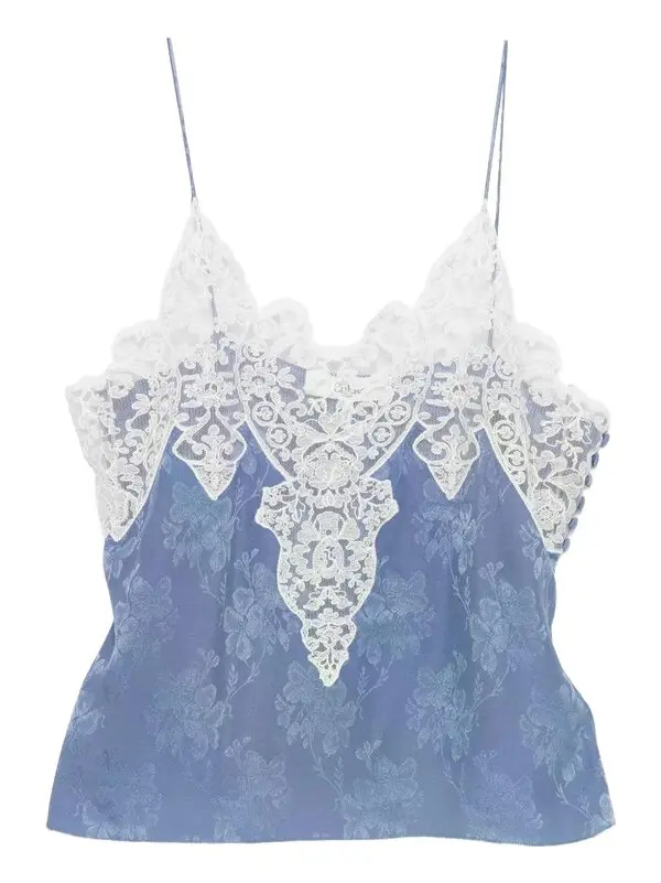 Chloé Lace-detail Top - Purple