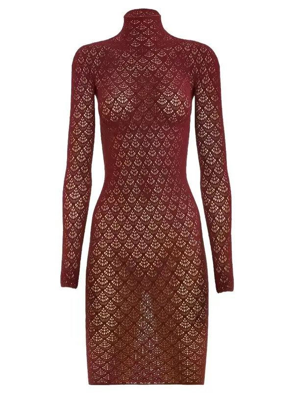 Wolford Mermaid-net Mini Dress - Red