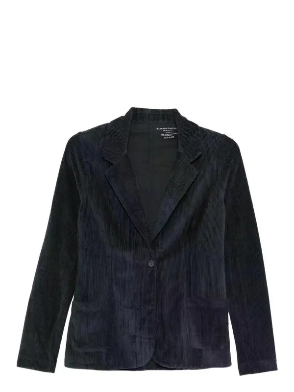 Majestic Filatures Buttoned Corduroy Blazer - Black