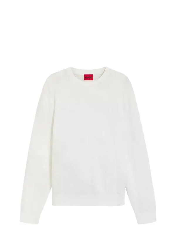 Hugo Textured Knit Pullover - White
