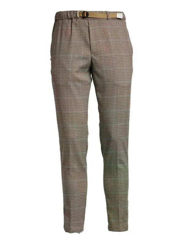 WHITE SAND Check Houndstooth Trousers - Brown