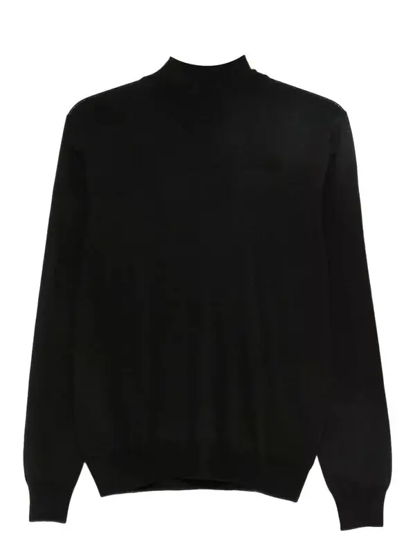 Tagliatore High-neck Long-sleeve Jumper - Black