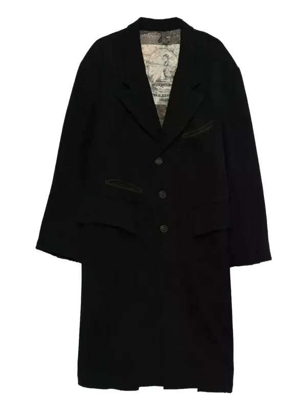ZIGGY CHEN Single-breasted Mid-length Coat - Black