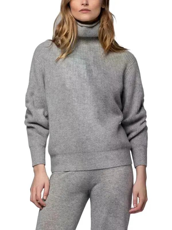 Max & Moi Paloma Roll Neck Sweater - Grey