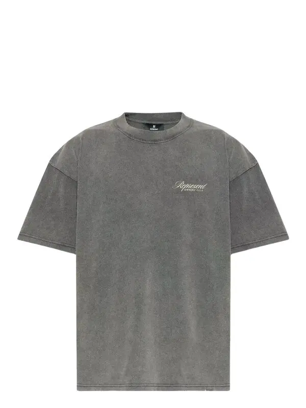 REPRESENT Logo-print Short-sleeve T-shirt - Grey