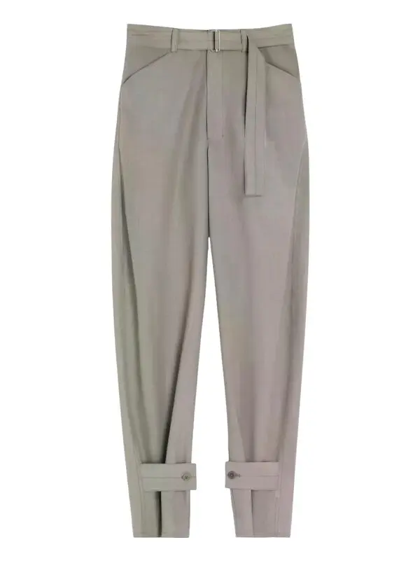 LEMAIRE Belted Button-tab Trousers - Neutrals