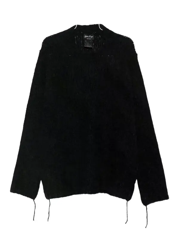 Andrea Ya'aqov Knitted Crewneck Sweater - Black