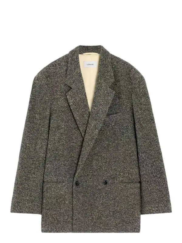 LEMAIRE Double-breasted Tailored Coat - Grey