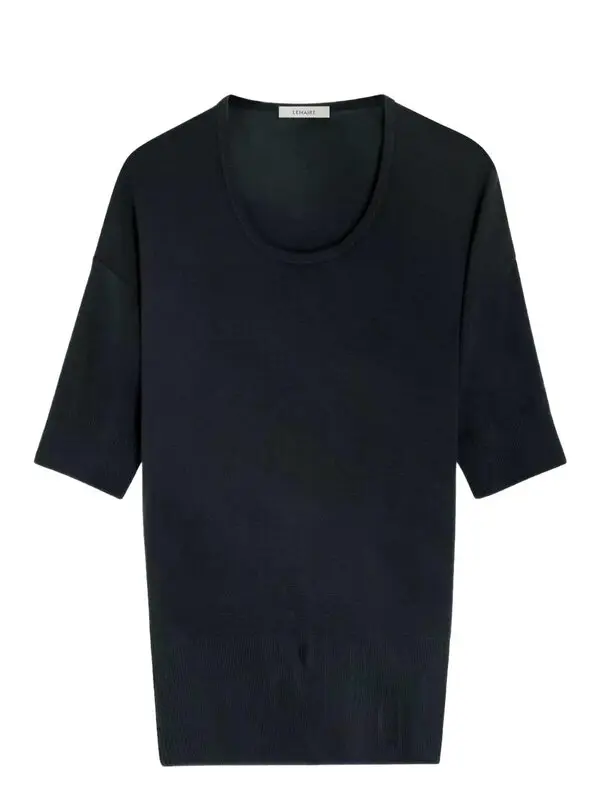 LEMAIRE Ribbed Short-sleeve T-shirt - Black